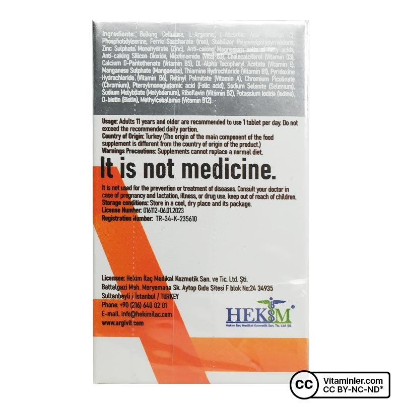 Argivit Focus 30 Tablet - Multivitaminler | Vitaminler