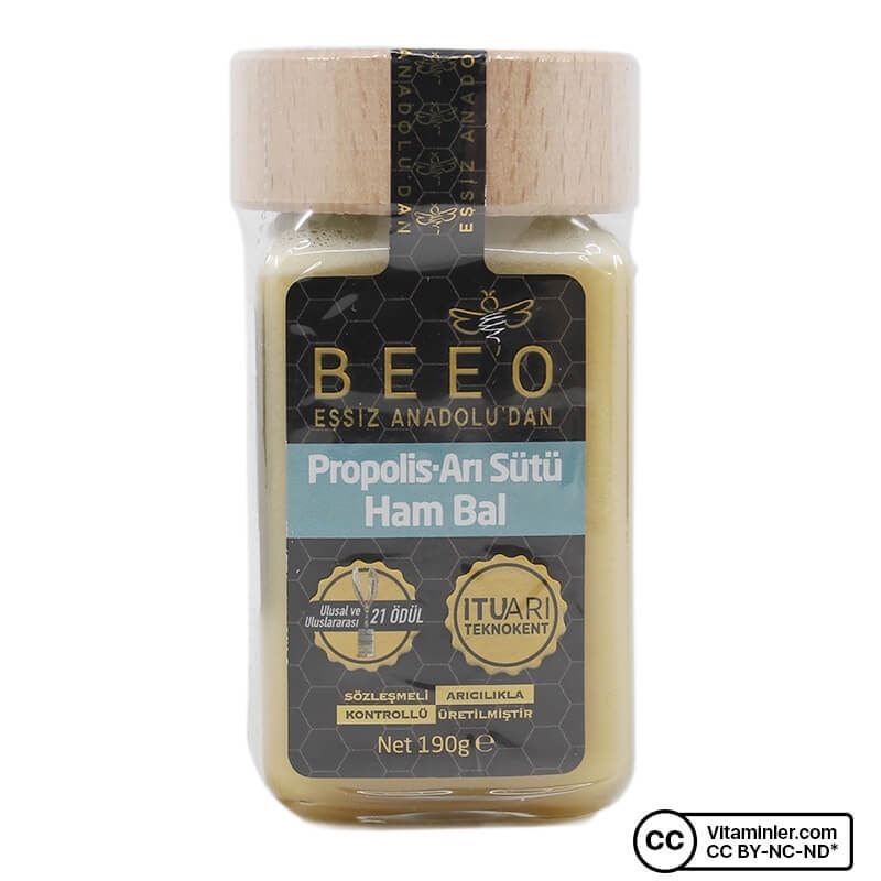 Bee'o Propolis Arı Sütü Ham Bal 190 Gr | Vitaminler