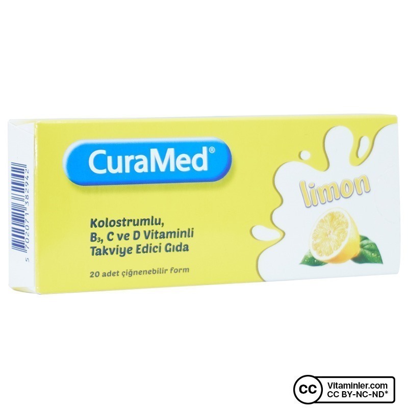 Curamed Limon 20 Çiğnenebilir Tablet - C Vitaminleri