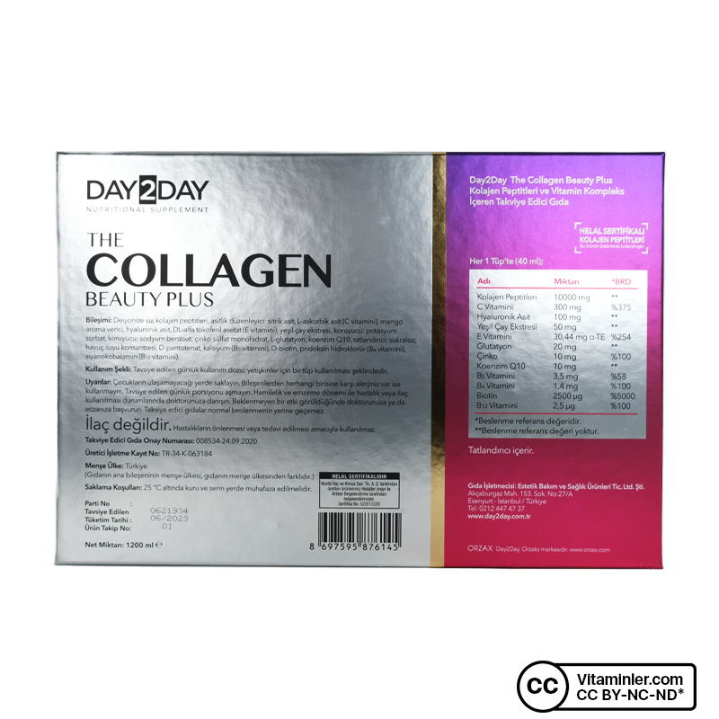 Day2Day Collagen Beauty Plus 30 Ampül | Vitaminler