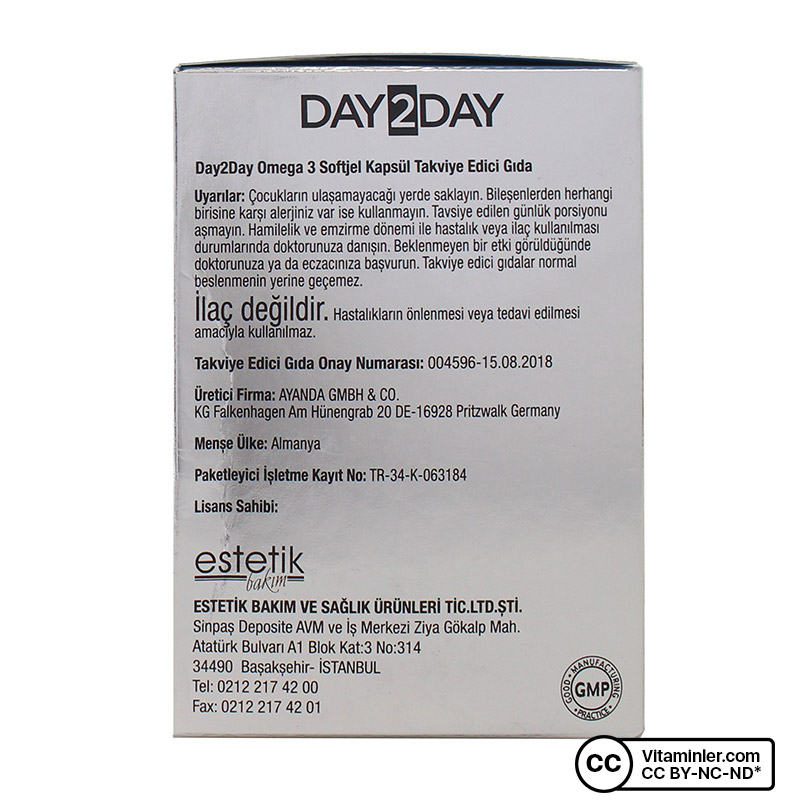 Day2Day Omega 3 1200 Mg 30 Kapsül | Vitaminler