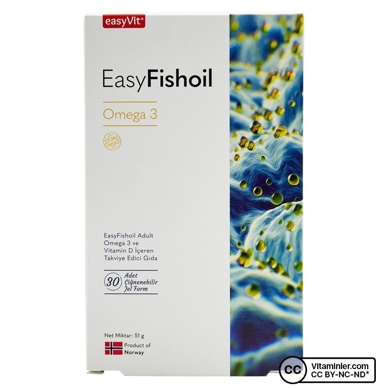 EasyVit EasyFishoil Yetişkin Omega 3 30 Çiğnenebilir Form | Vitaminler