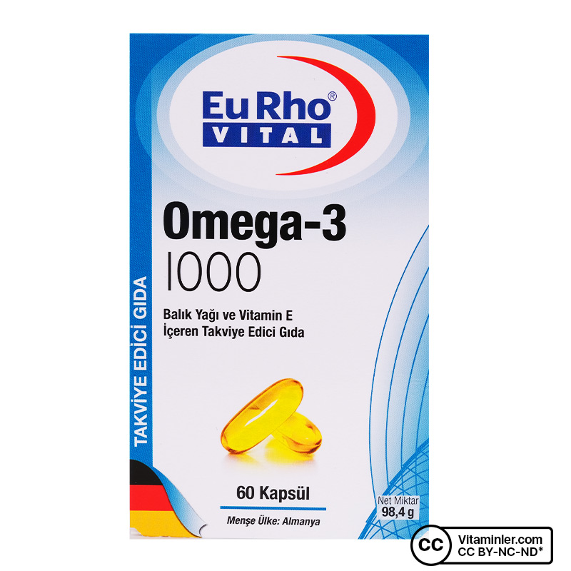 Eurho Vital Omega-3 1000 Mg Balık Yağı 60 Kapsül | Vitaminler