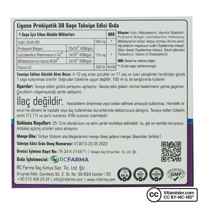 Ligone Probiyotik 30 Saşe - Probiyotik | Vitaminler