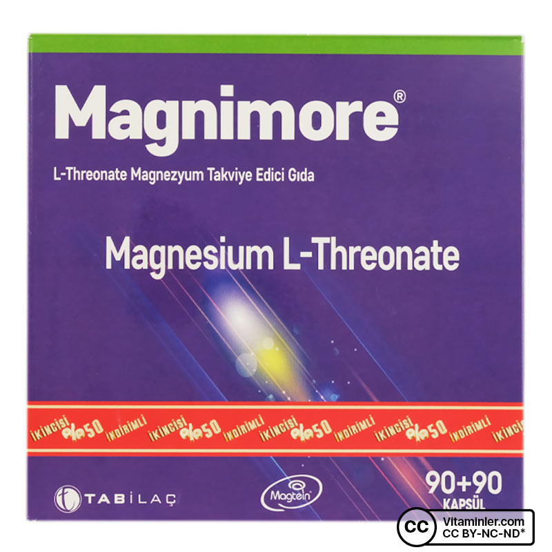Magnimore Magnesium L-Threonate 90 Kapsül 2 Adet | Vitaminler