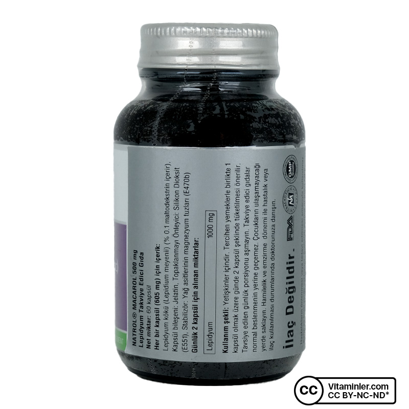 Natrol Macarol 500 Mg 60 Kapsül | Vitaminler