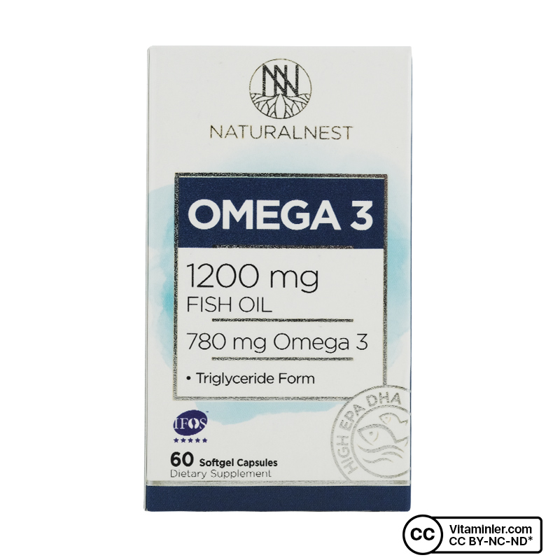 NaturalNest Omega 3 1200 Mg Balık Yağı 60 Kapsül | Vitaminler