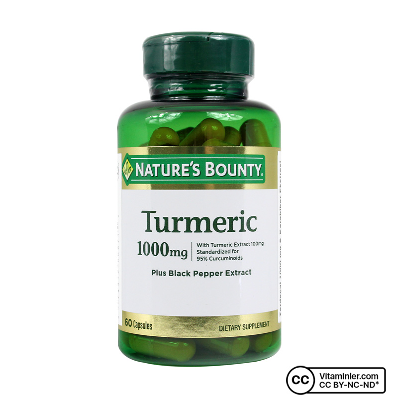 Nature's Bounty Turmeric 1000 Mg Plus Black Pepper 60 Kapsül | Vitaminler