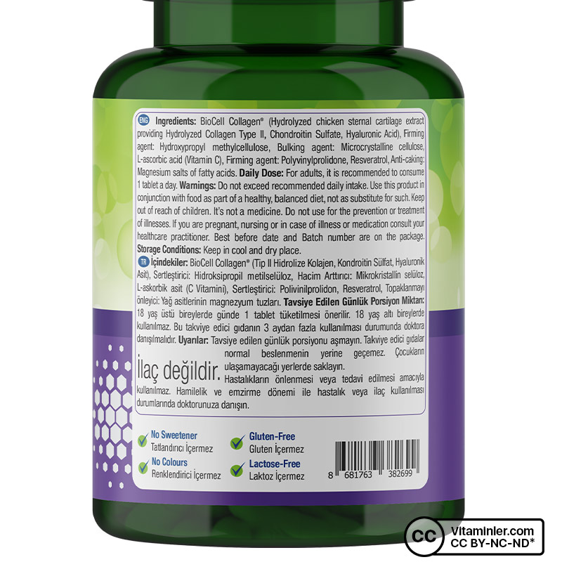Nature's Supreme BioCell Collagen Hyaluronic Acid 30 Tablet | Vitaminler