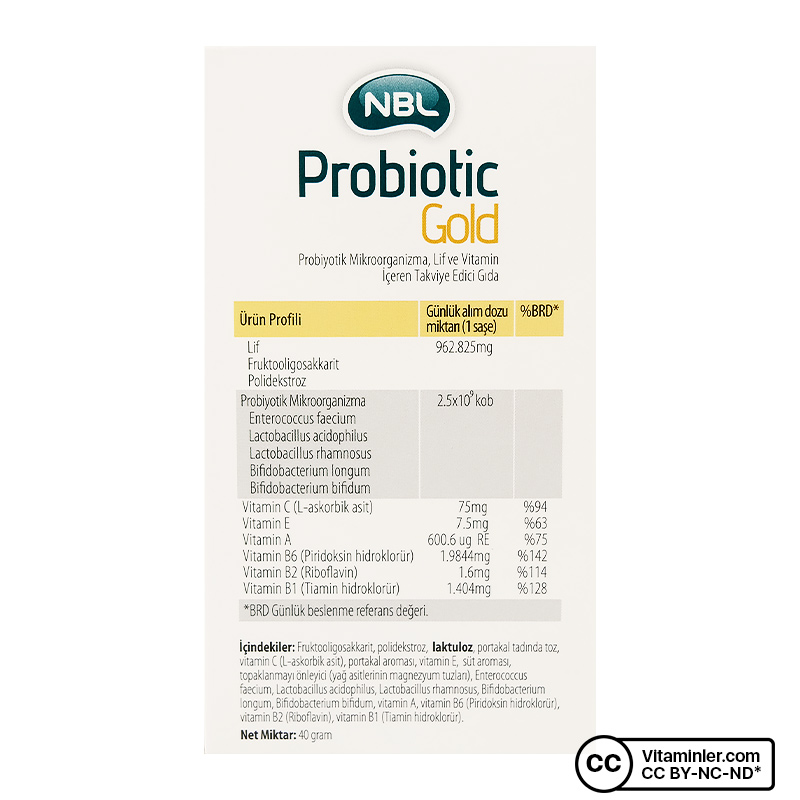 NBL Probiotic GOLD 20 Saşe - Probiyotik | Vitaminler