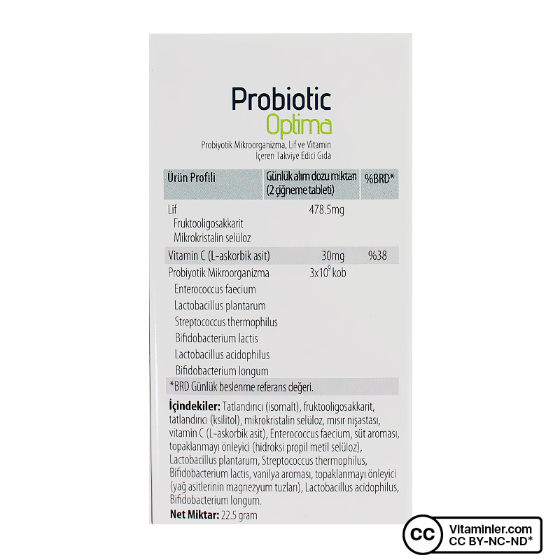 NBL Probiotic Optima 30 Tablet | Vitaminler