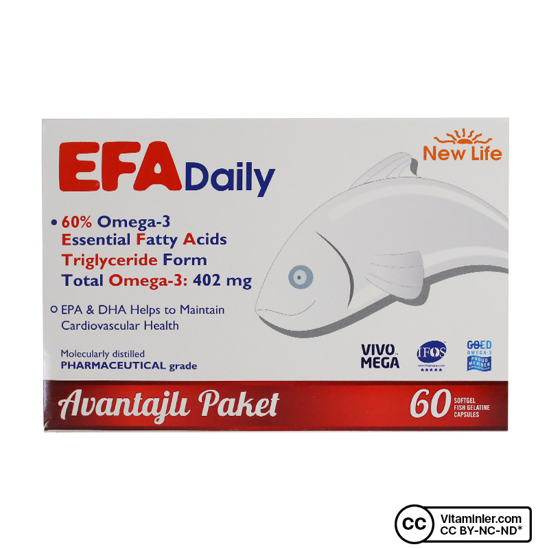 New Life Efa Daily Omega 3 60 Kapsül | Vitaminler