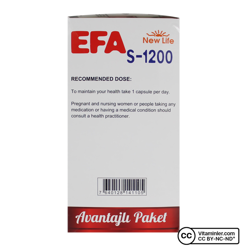 New Life Efa S-1200 90 Kapsül - Omega 3 | Vitaminler