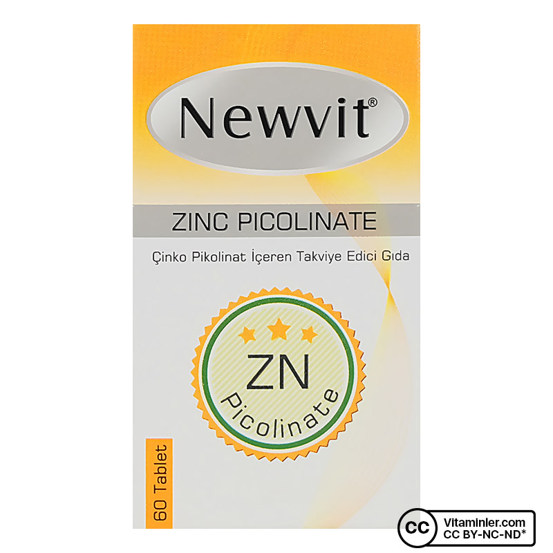 Newvit Çinko Pikolinat 60 Tablet - Çinko | Vitaminler