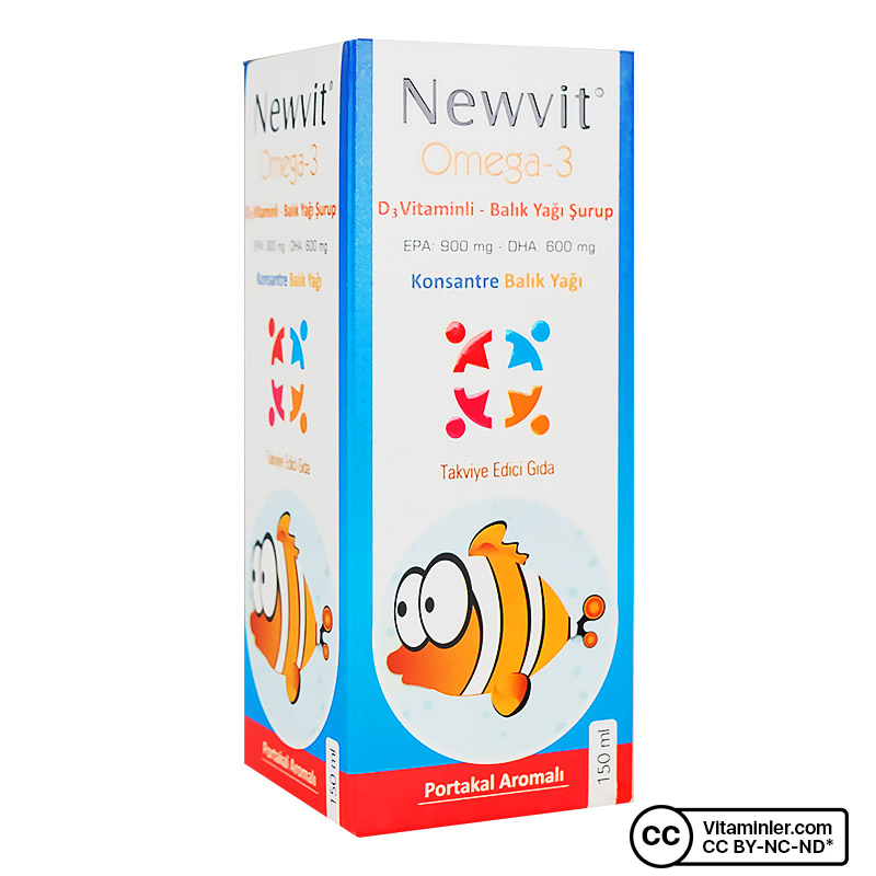 Newvit Omega 3 D Vitaminli Balık Yağı Şurup 150 mL | Vitaminler