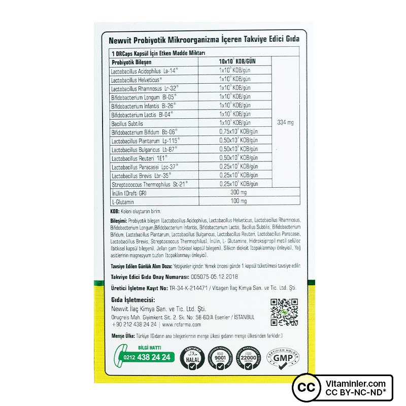 Newvit Probiyotik 30 Kapsül - Probiyotik | Vitaminler