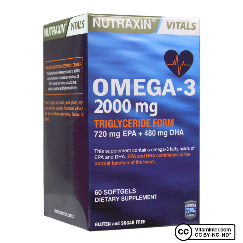 Nutraxin Omega 3 2000 Mg 60 Kapsül | Vitaminler