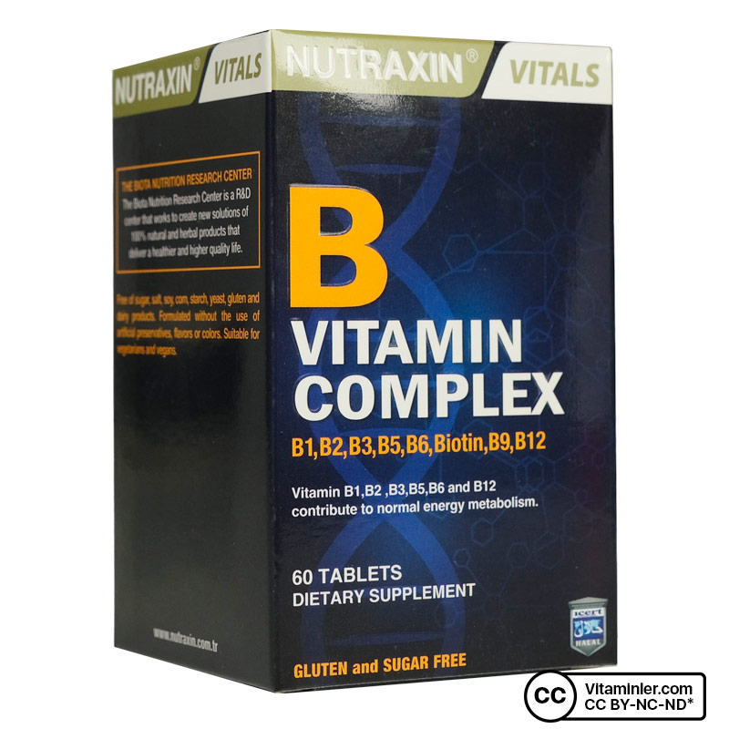 Nutraxin Vitamin B Complex 60 Kapsül - B Vitaminleri