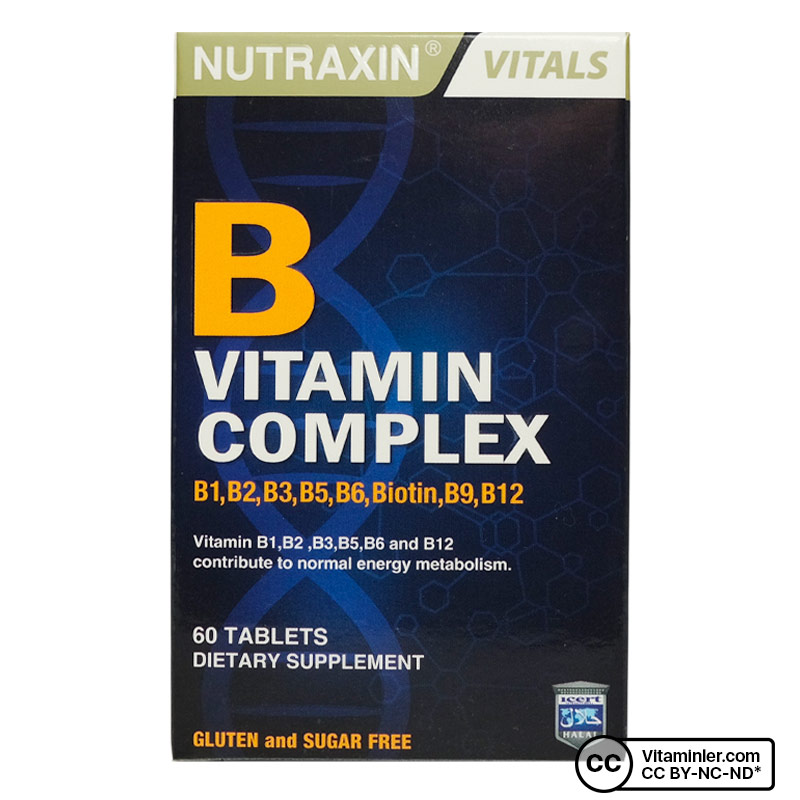 Nutraxin Vitamin B Complex 60 Kapsül - B Vitaminleri