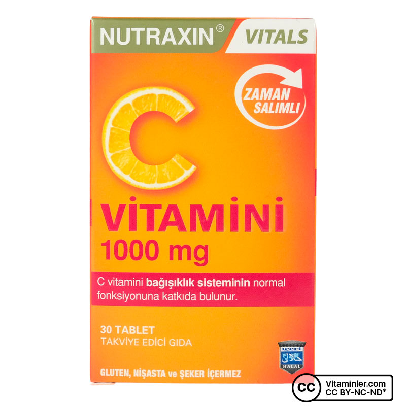 Nutraxin Vitamin C 1000 Mg 30 Tablet - C Vitaminleri