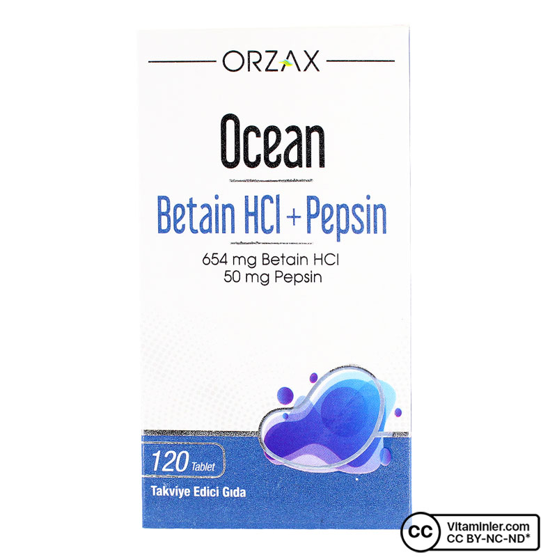 Ocean Betain HCI + Pepsin 120 Tablet | Vitaminler