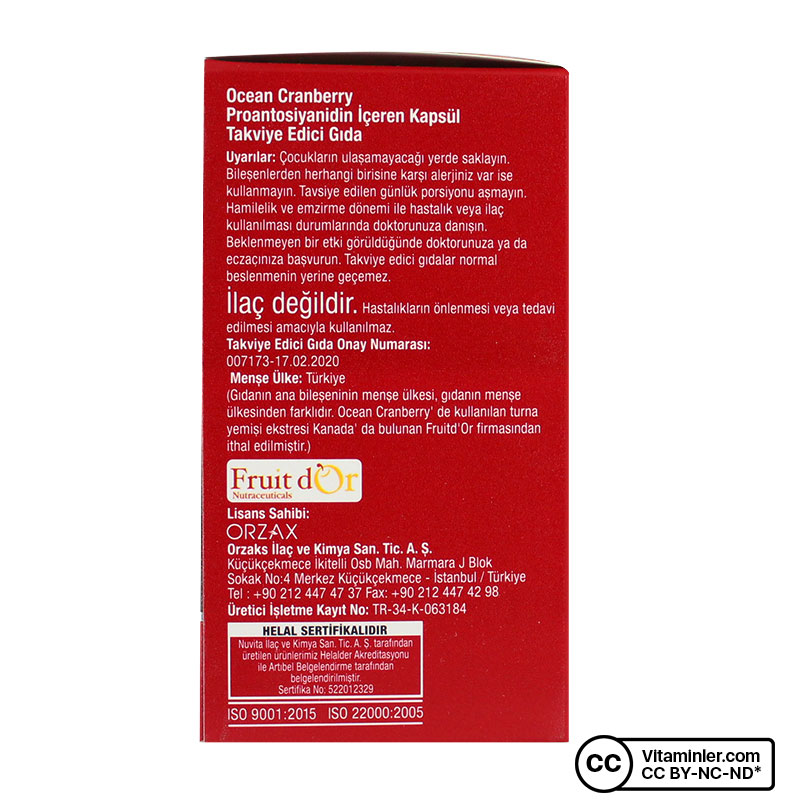 Ocean Cranberry 30 Kapsül | Vitaminler