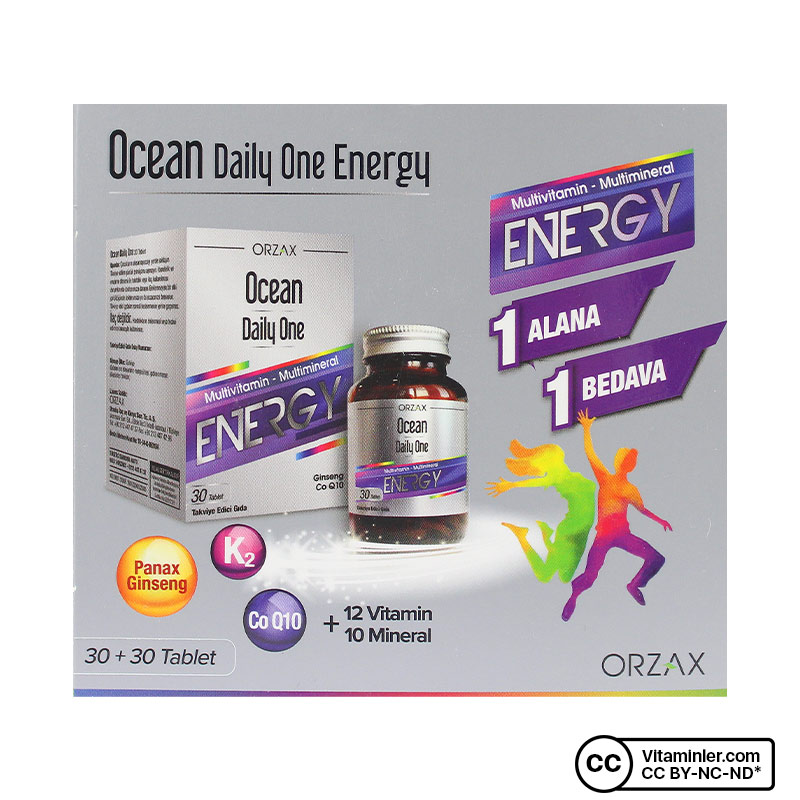 Ocean Daily One Energy 2 x 30 Tablet | Vitaminler