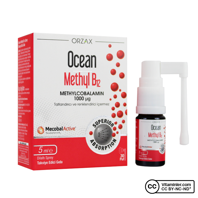 Ocean Methyl B12 1000 Mcg 5 Ml Sprey - B Vitaminleri