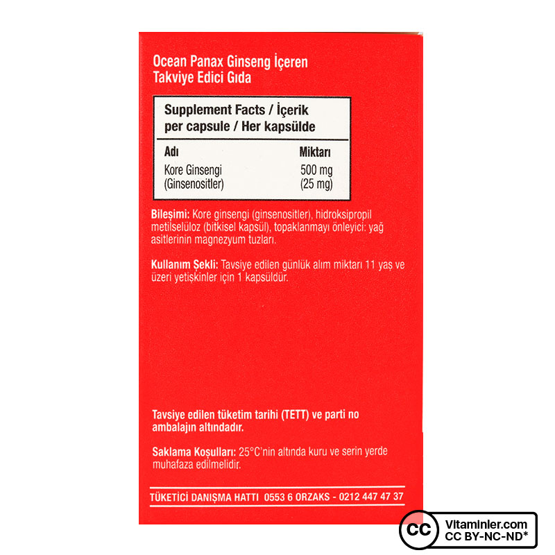 Ocean Panax Ginseng 60 Kapsül - Ginseng | Vitaminler