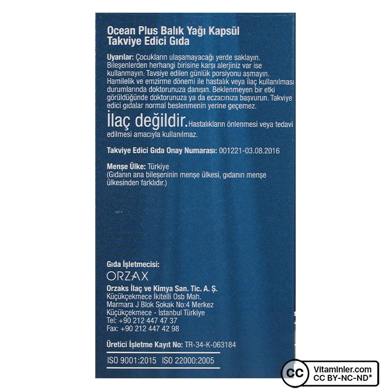 Ocean Plus Omega 3 1200 Mg 50 Kapsül | Vitaminler