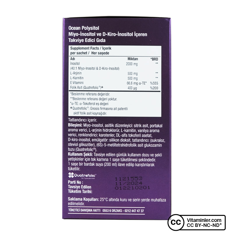 Ocean Polysitol İnositol 30 Saşe - B Vitaminleri