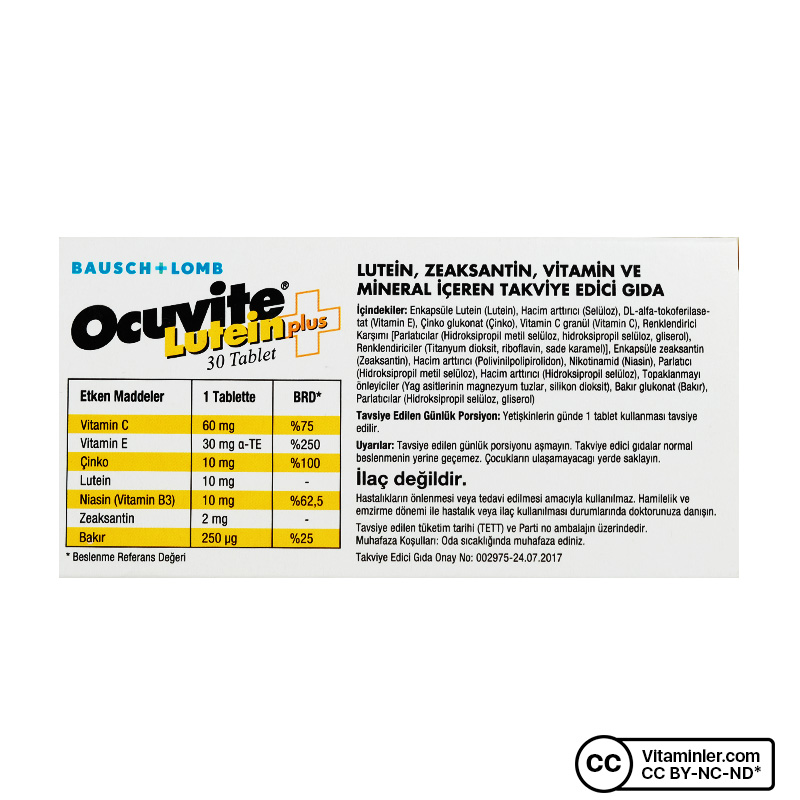 Ocuvite Lutein Plus 30 Tablet | Vitaminler