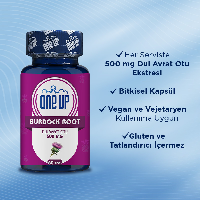 One Up Burdock Root Dulavrat Otu 500 Mg 60 Kapsül | Vitaminler