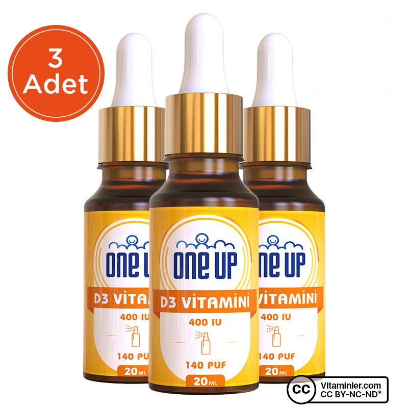 One Up D3 Vitamini 400 IU 20 Ml Sprey & Damla 3 Adet - D Vitaminleri