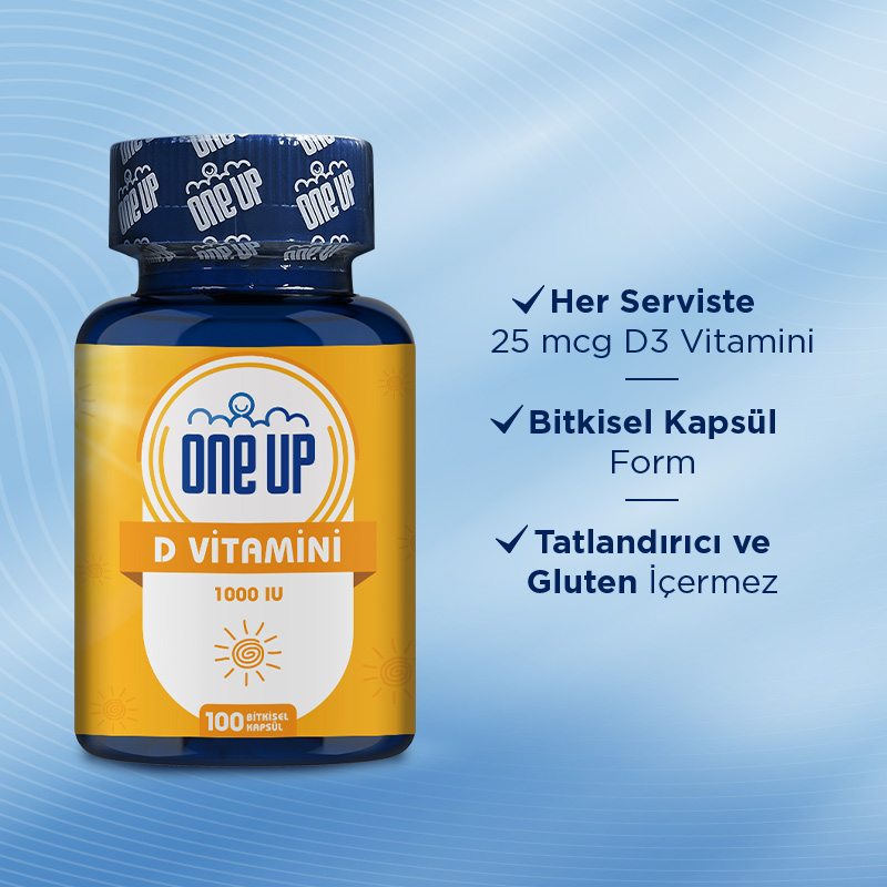 One Up D Vitamini 1000 IU 100 Kapsül - D Vitaminleri