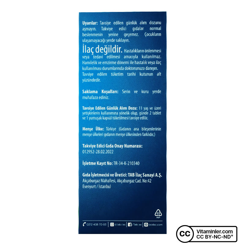 OsteoZinc Plus 30 Kapsül ve 60 Tablet | Vitaminler