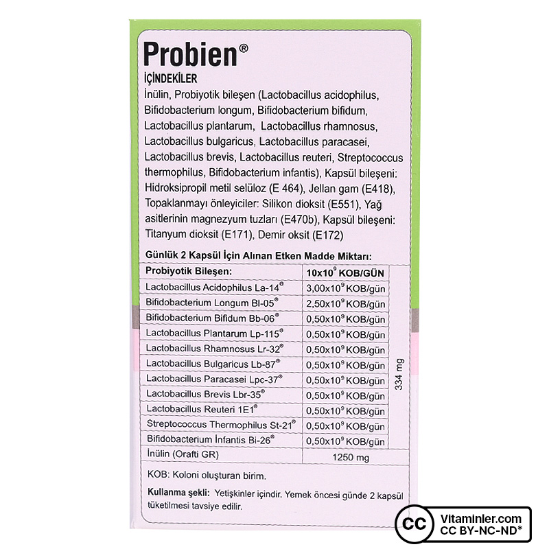 Probien Probiyotik Prebiyotik 30 Kapsül | Vitaminler