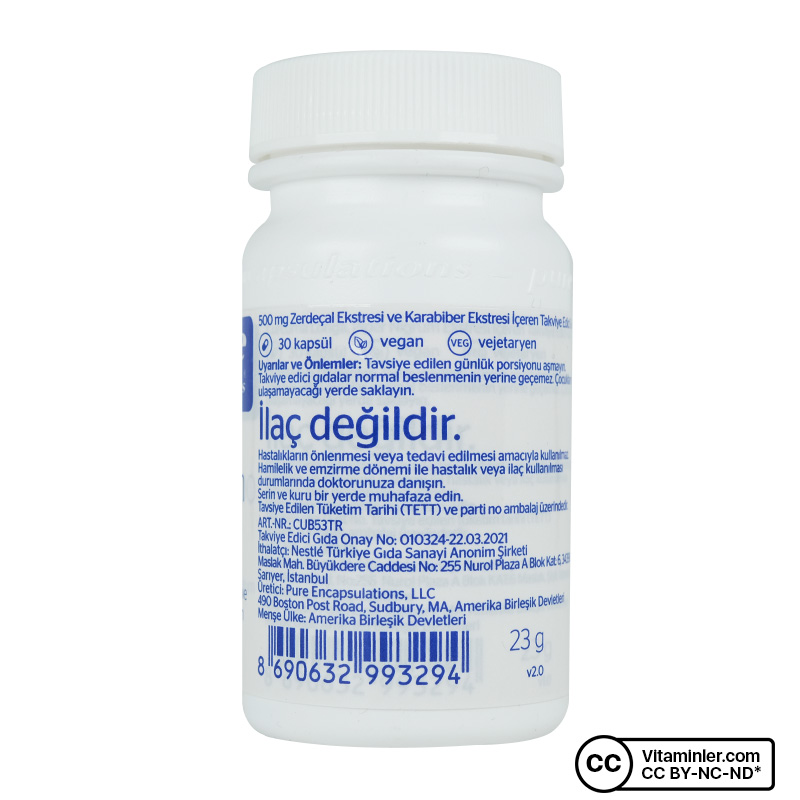 Pure Encapsulations Curcumin 500 Mg 30 Kapsül | Vitaminler
