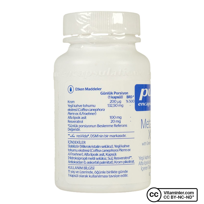 Pure Encapsulations Metabolic Xtra with Green Coffee 60 Kapsül | Vitaminler