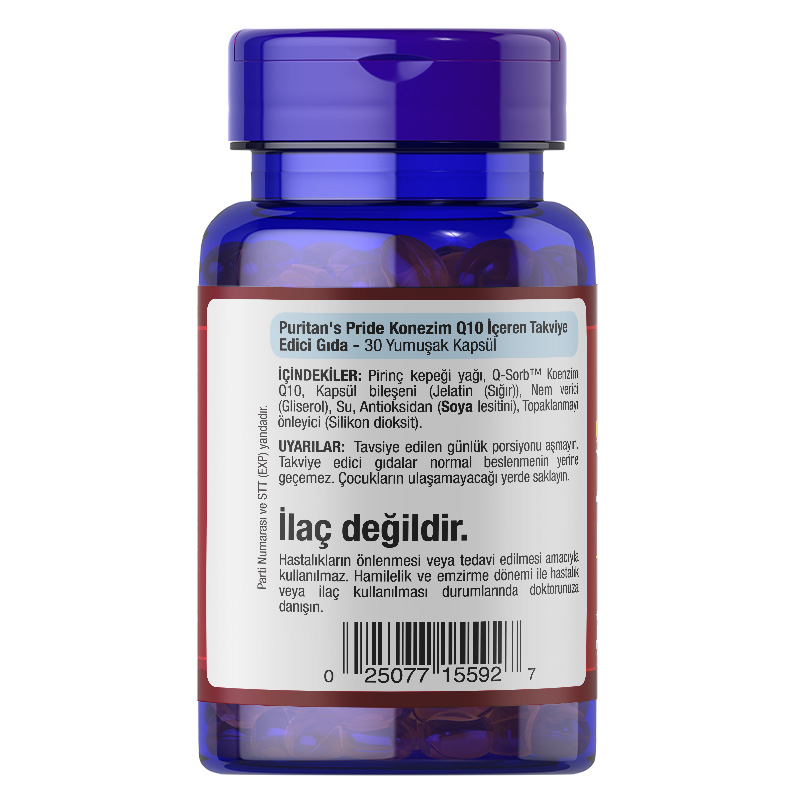 Puritan's Pride CO Q-10 100 Mg 30 Kapsül | Vitaminler