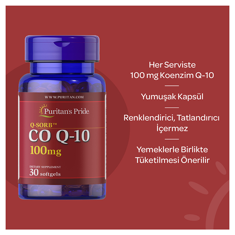 Puritan's Pride CO Q-10 100 Mg 30 Kapsül | Vitaminler