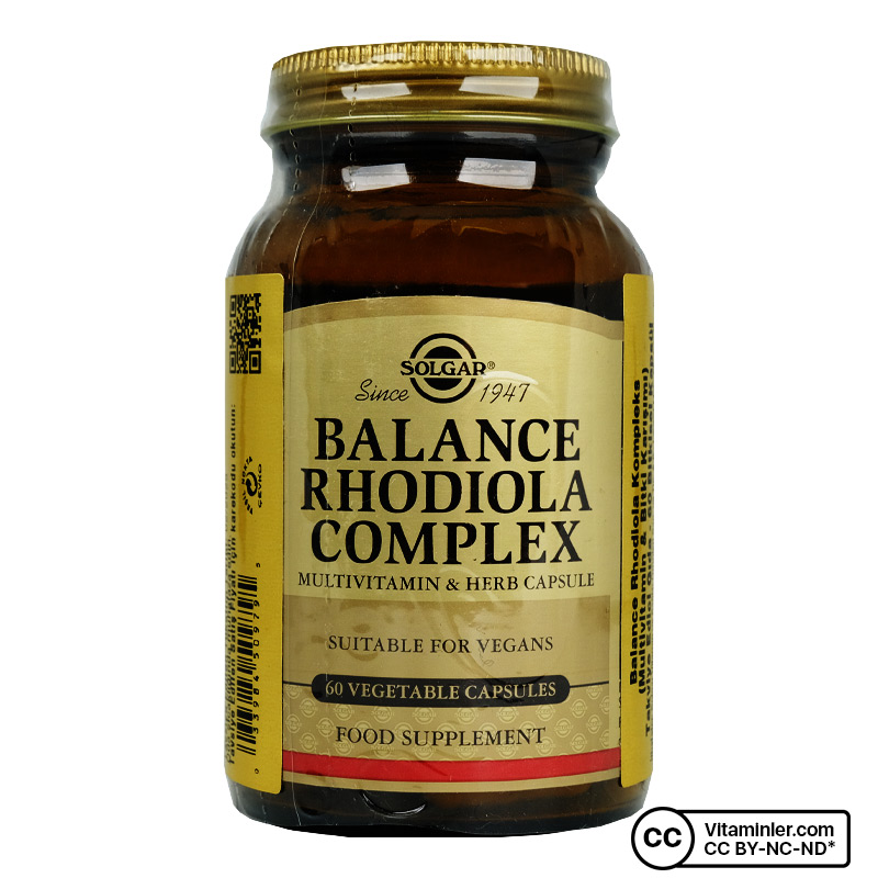 Solgar Balance Rhodiola Complex 60 Kapsül | Vitaminler