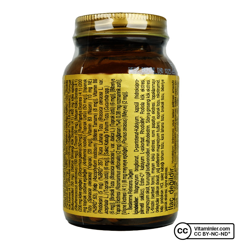 Solgar Balance Rhodiola Complex 60 Kapsül | Vitaminler