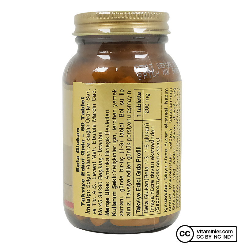 Solgar Beta 1,3 Glucans 60 Tablet | Vitaminler