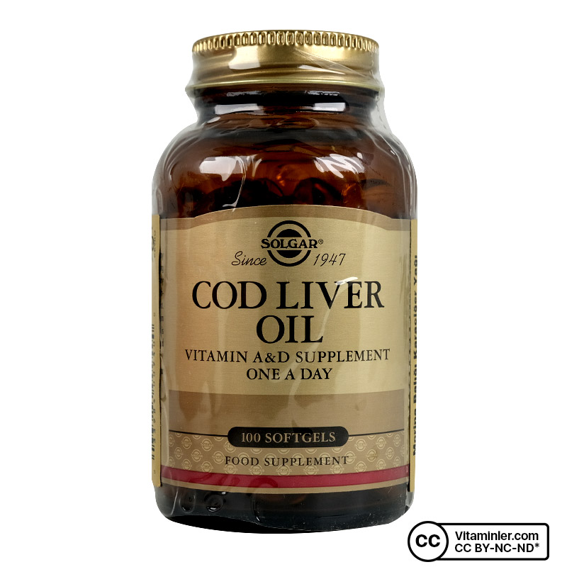 Solgar Cod Liver Oil 100 Softjel - Omega 3 | Vitaminler