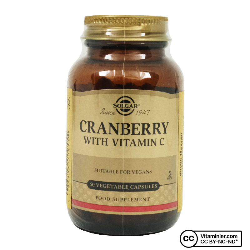 Solgar Cranberry with Vitamin C 60 Kapsül | Vitaminler
