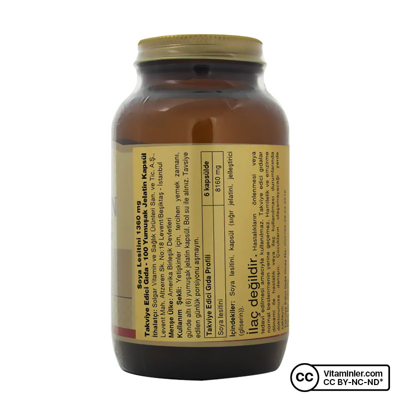 Solgar Lecithin 1360 Mg 100 Kapsül | Vitaminler