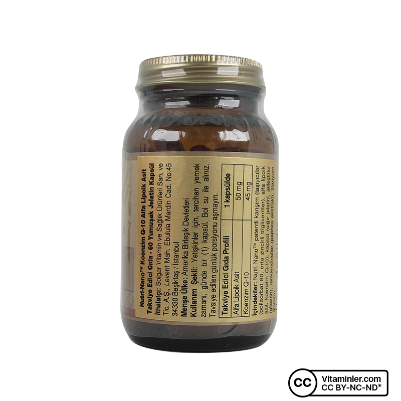Solgar Nutri-Nano CoQ-10 Alpha Lipoic Acid 60 Kapsül | Vitaminler