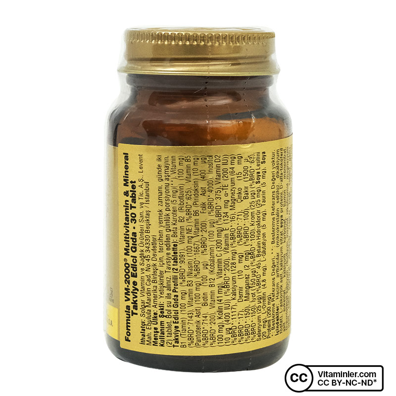 Solgar VM 2000 30 Tablet - Multivitaminler | Vitaminler