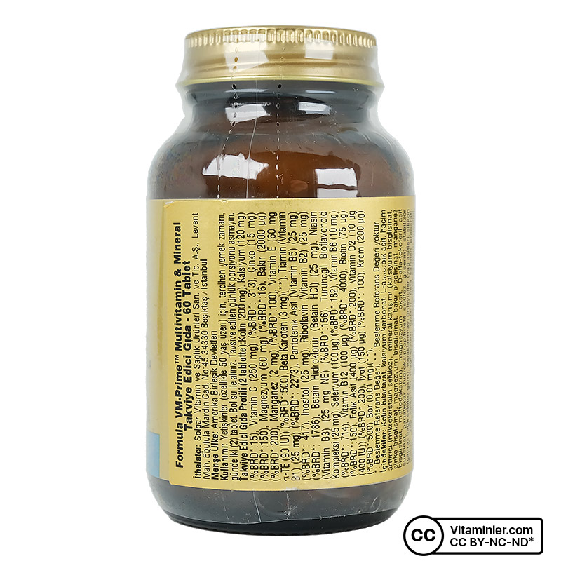 Solgar VM Prime 50+ 60 Tablet | Vitaminler